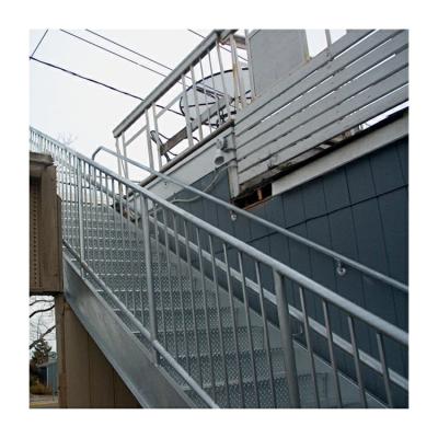 China Half landing stairs industrial galvanized steel cast iron stringer support staircase for sale