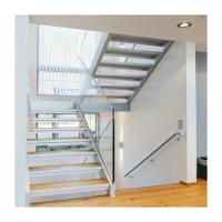 China Hot style single beam structure straight staircase how to make wood stairs for sale