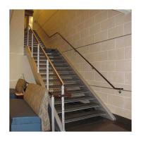 China Original factory glass straight staircase used Wood stairs for sale