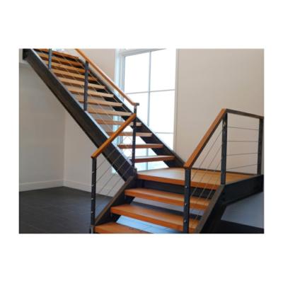 China Promotion indoor straight stair design oak wood stairs for sale