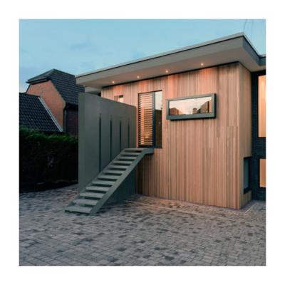 China Building materials single beam straight staircase l shaped steel wood stairs for sale