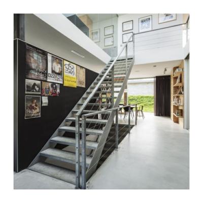 China General direct sales new fashion design straight staircase precast wood stairs for sale