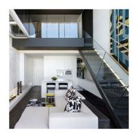 China Competitive price straight iron stair designs metal and wood stairs for sale