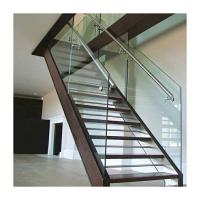 China Museum long straight stairs for apartment hardwood floor stairs for sale