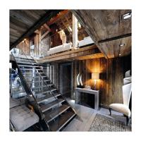 China Factory direct sales iron straight staircase stainless steel wood stairs for sale