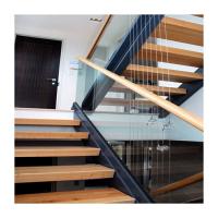 China Factory sale various style straight staircase solid wood steps stairs for sale