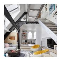 China After-sale warranty single stringer straight staircase building wood stairs for sale
