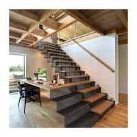 China Modern exellent packing straight staircase wood open stairs for sale