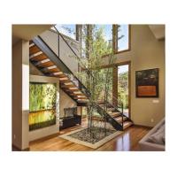 China Factory supply unique design straight staircase indoor beech wood treads stairs for sale