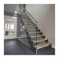 China Manufacturer supply professional design straight staircase american wood stairs for sale