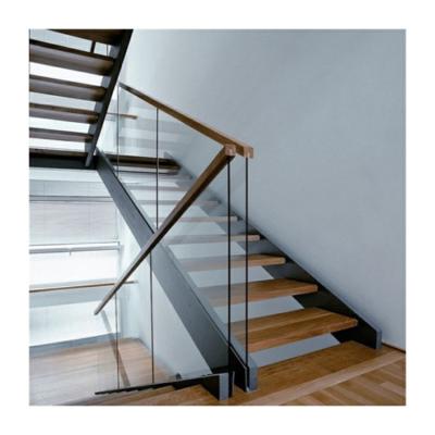 China Customized top quality pvc handrail straight staircase antiskid wood plastic composite stairs for sale