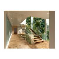 China Customized top quality pvc handrail straight staircase antiskid wood plastic composite stairs for sale
