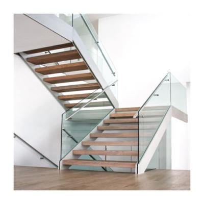 China Lowest price l shaped straight staircase indoor wood direct stairs for sale