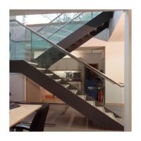 China Luxury design l-shaped straight staircase steel wood portable stairs for sale
