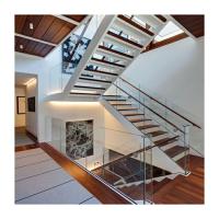 China Quality assurance straight staircases wooden indoor stairs for sale