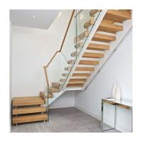China Department outdoor straight staircase indoor used wood treads stairs for sale