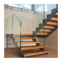 China Luxury u shape straight stairs for small house build wood deck stairs for sale