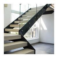 China China manufacturer indoor straight stairs l shape wood staircase for sale