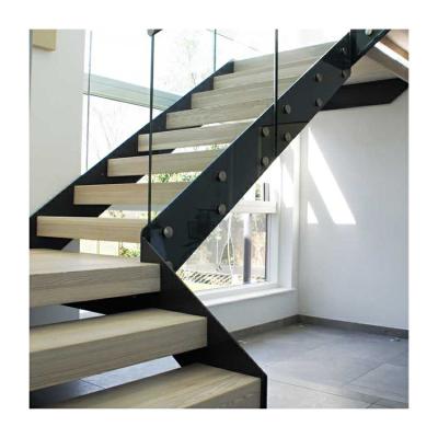 China China manufacturer indoor straight stairs l shape wood staircase for sale
