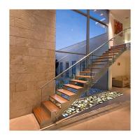 China China manufacturer indoor straight stairs l shape wood staircase for sale