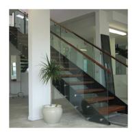 China Luxury design indoor white straight stairs wood box staircase for sale