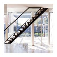 China Library staircase design l shape oak wooden stair for sale