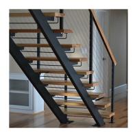 China China supplier l staircase dimensions indoor prefabricated steel wood stair for sale