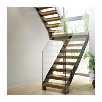 China A variety of stairs l shape used indoor solid wood loft stair for sale