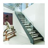 China Factory direct l shaped staircase design oak wood tread stair for sale