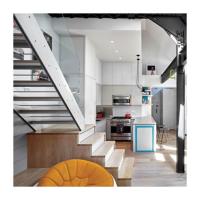 China Quality service straight stair with cover cast iron wood helical stair for sale