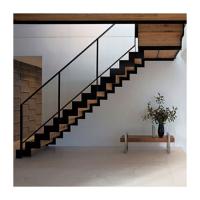 China Quality service straight stair with cover cast iron wood helical stair for sale