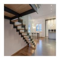 China Quality service straight stair with cover cast iron wood helical stair for sale