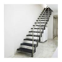 China General direct sales glass straight stairs wood box step staircase for sale