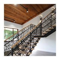China New type straight steel stairs outdoor wood steps staircase for sale