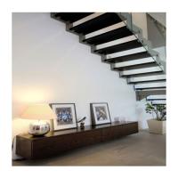 China A variety of modern straight stairs rubber wood staircase for sale