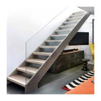 China Wholesale agent new design straight stairs wood and iron staircase for sale