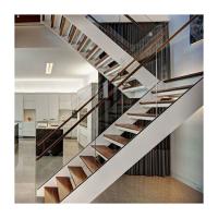 China Wholesale agent new design straight stairs wood and iron staircase for sale