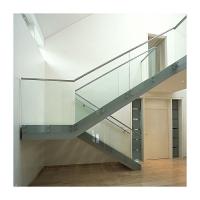 China Customized top quality high standard straight stairs steel wood step staircase for sale