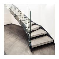 China High quality high quality straight stairs carpet wooden step staircase for sale