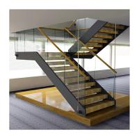 China Most selling affordable straight stairs high quality wood tread staircase for sale