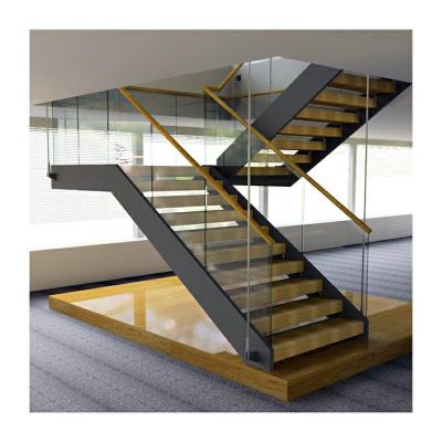 China Most selling affordable straight stairs high quality wood tread staircase for sale