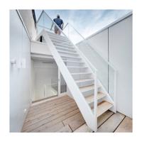 China Most selling affordable straight stairs high quality wood tread staircase for sale