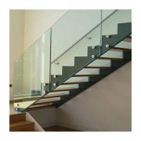 China Practical design newest design straight stairs wood step staircase for sale