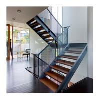 China Competitive price time-proof straight stairs how to build wood staircase for sale