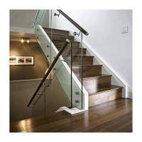 China Factory direct supply decorative straight stairs steel stringer wood staircase for sale