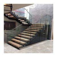 China Wholesale agent customized straight stair wood and iron staircase for sale