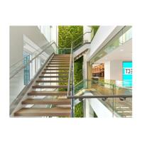 China Wholesale agent customized straight stair wood and iron staircase for sale