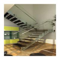 China Latest fashion interior straight stair steel wood step staircase for sale