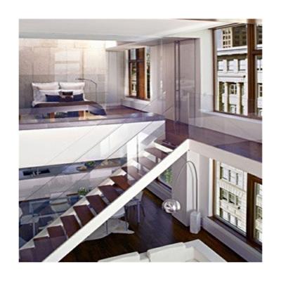 China Credit guarantee l shaped winder stairs wooden steps staircase for sale