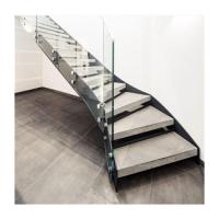 China Credit guarantee l shaped winder stairs wooden steps staircase for sale